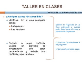 Formulación de hipótesis ppt | PPTX