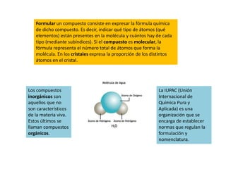 Formulación inorgánica | PPTX
