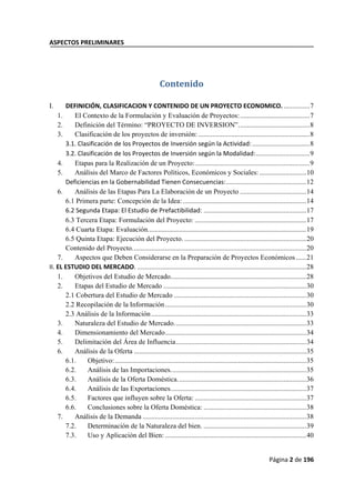 Formulación y evaluación de proyectos de inversión e. pimentel | PDF