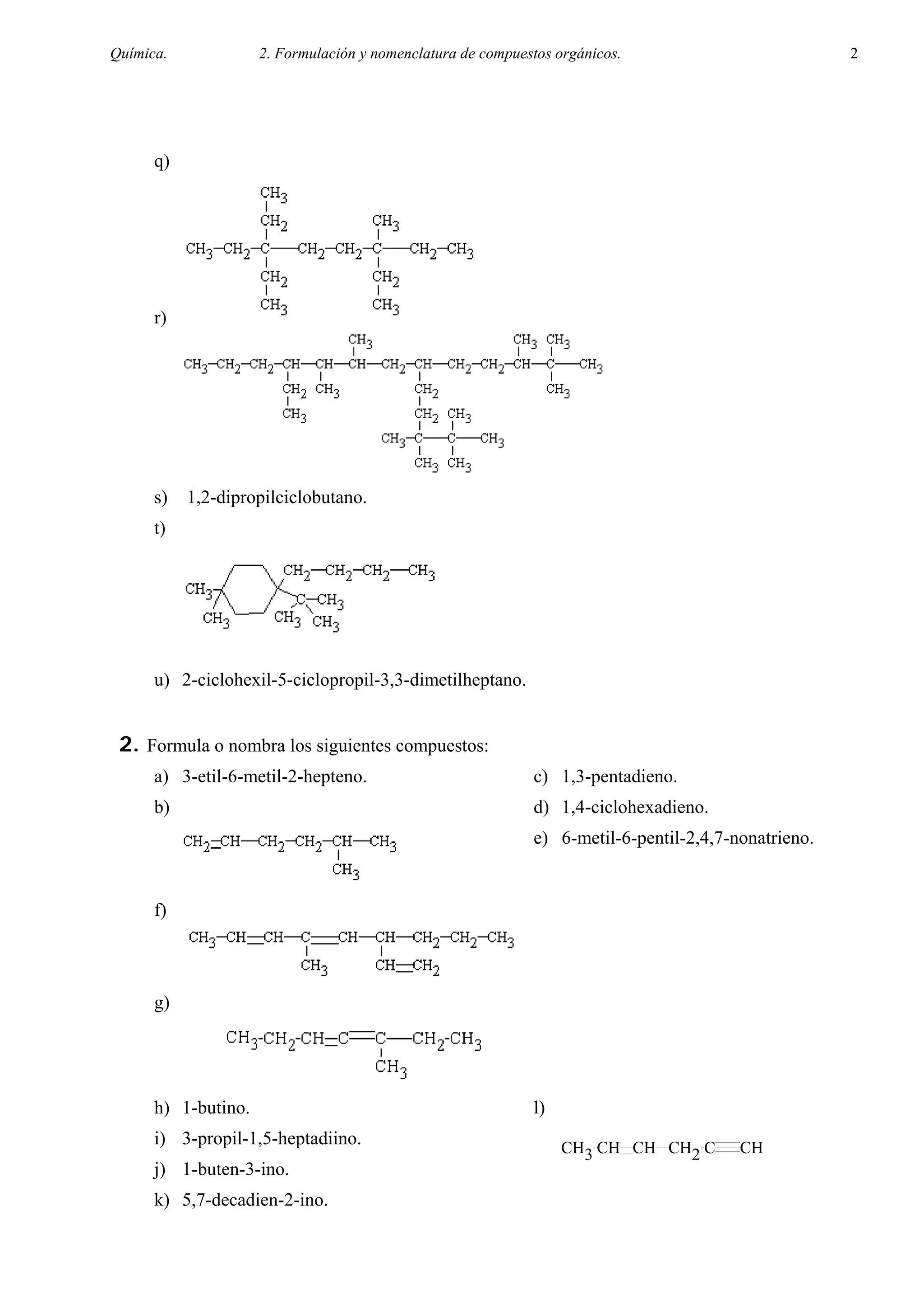 Formulacion organica-ejercicios-con-solucion | PDF