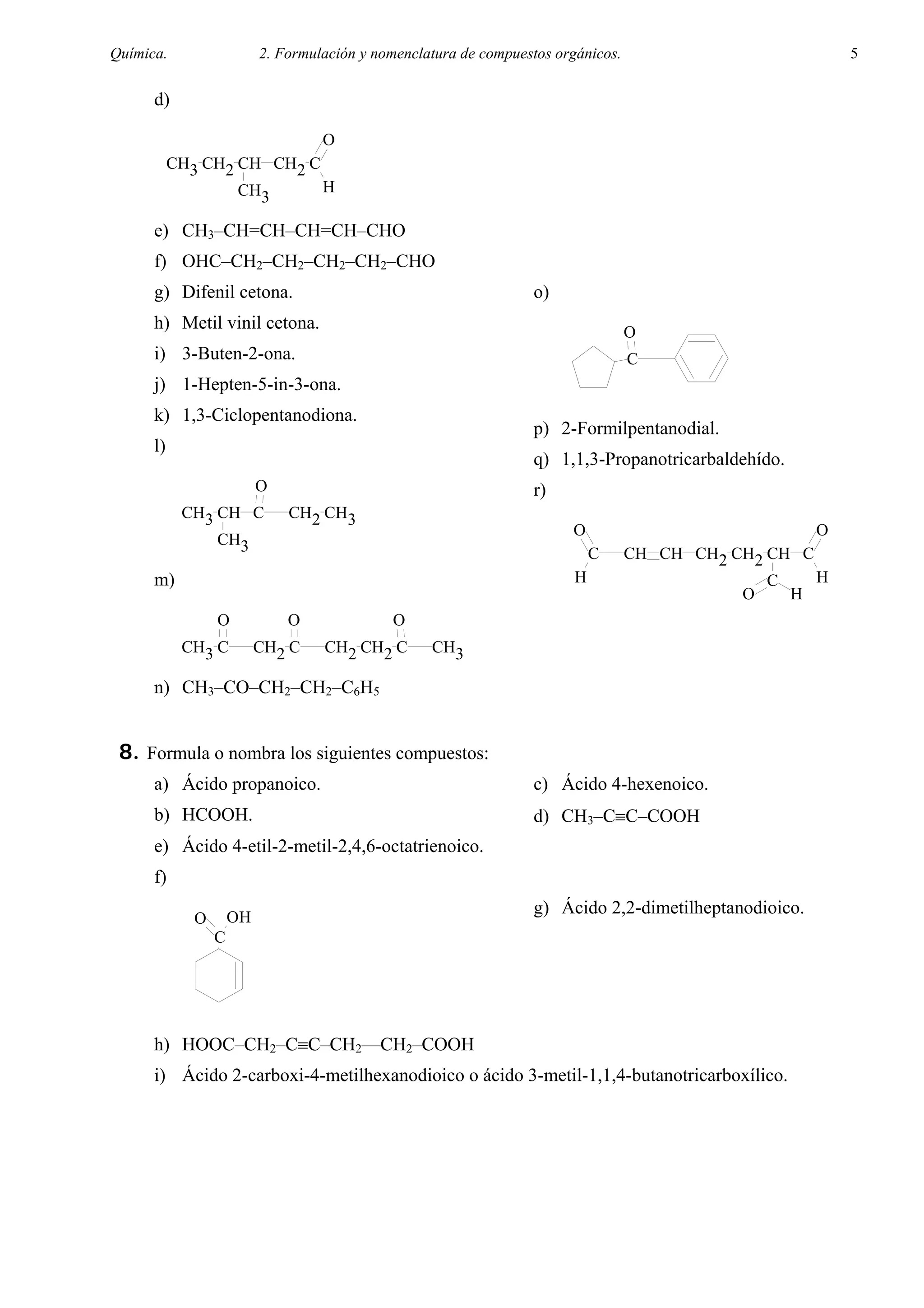 Formulacion organica-ejercicios-con-solucion | PDF