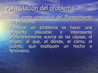 Formulacion Del Problema Simulacion Y Modelacion | PPT