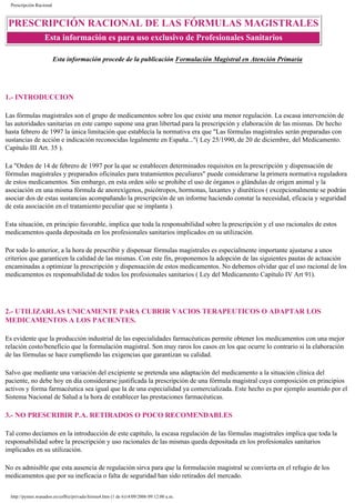 Formulacion magistral | PDF