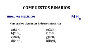 Formulacion nomenclatura inorganica | PDF
