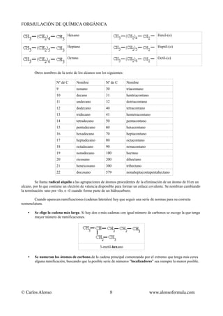 Formulacion organica | PDF