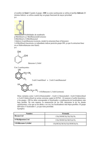 Formulacion y nomenclatura de quimica organica pv | PDF