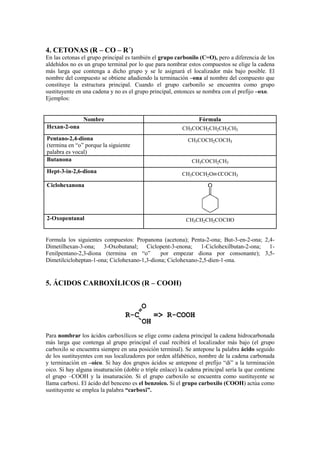 Formulacion y nomenclatura de quimica organica pv | PDF