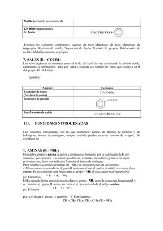 Formulacion y nomenclatura de quimica organica pv | PDF