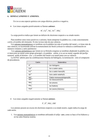 Formulacion y nomenclatura_inorganica3 | PDF