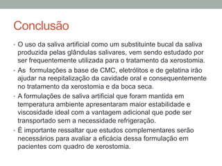 Formulações saliva artificial | PDF