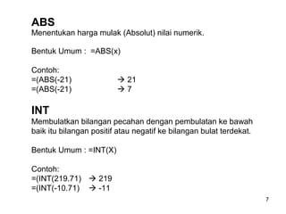 Formula dan fungsi | PPT