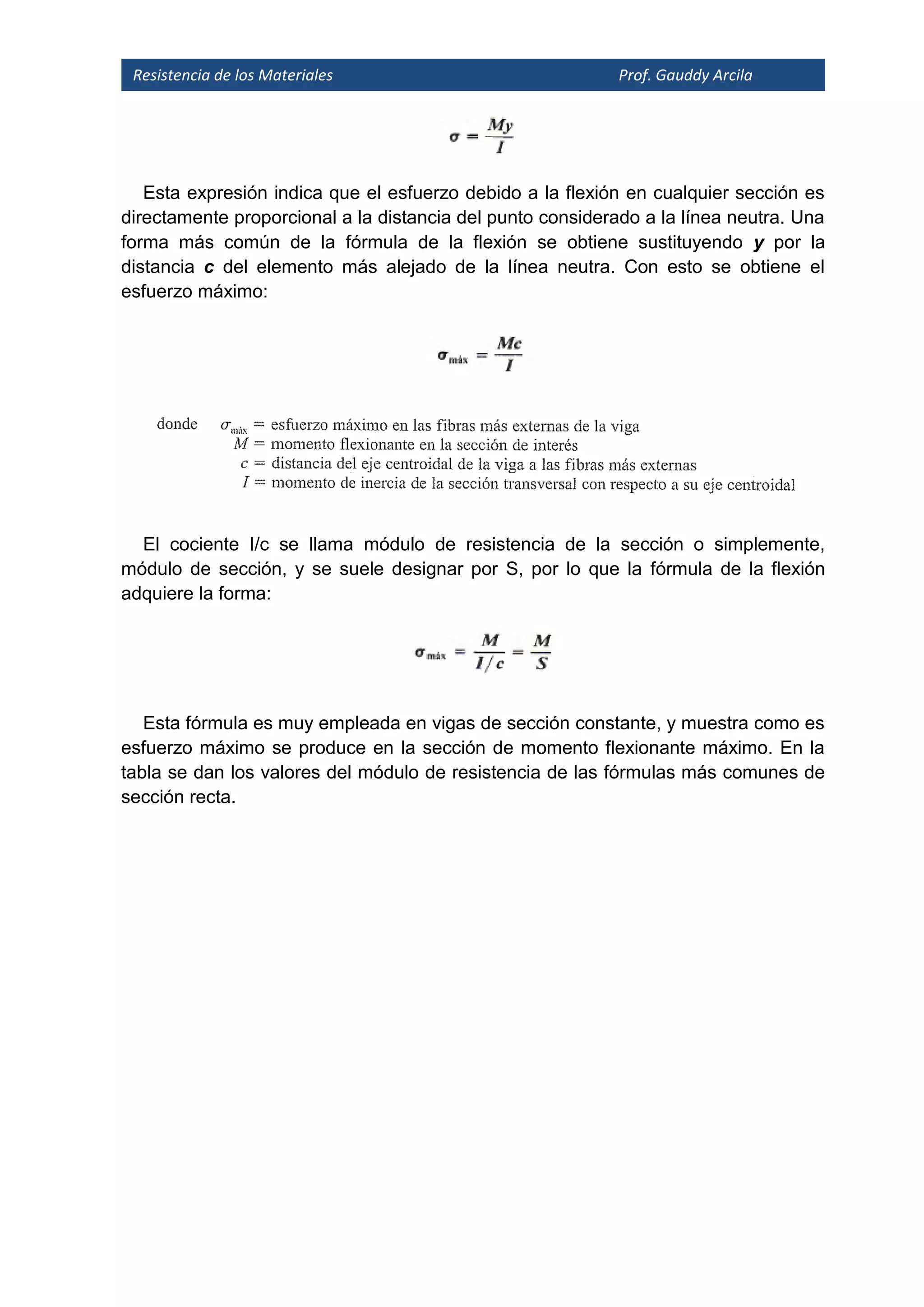 Formula de flexión | PDF | Physics | Science