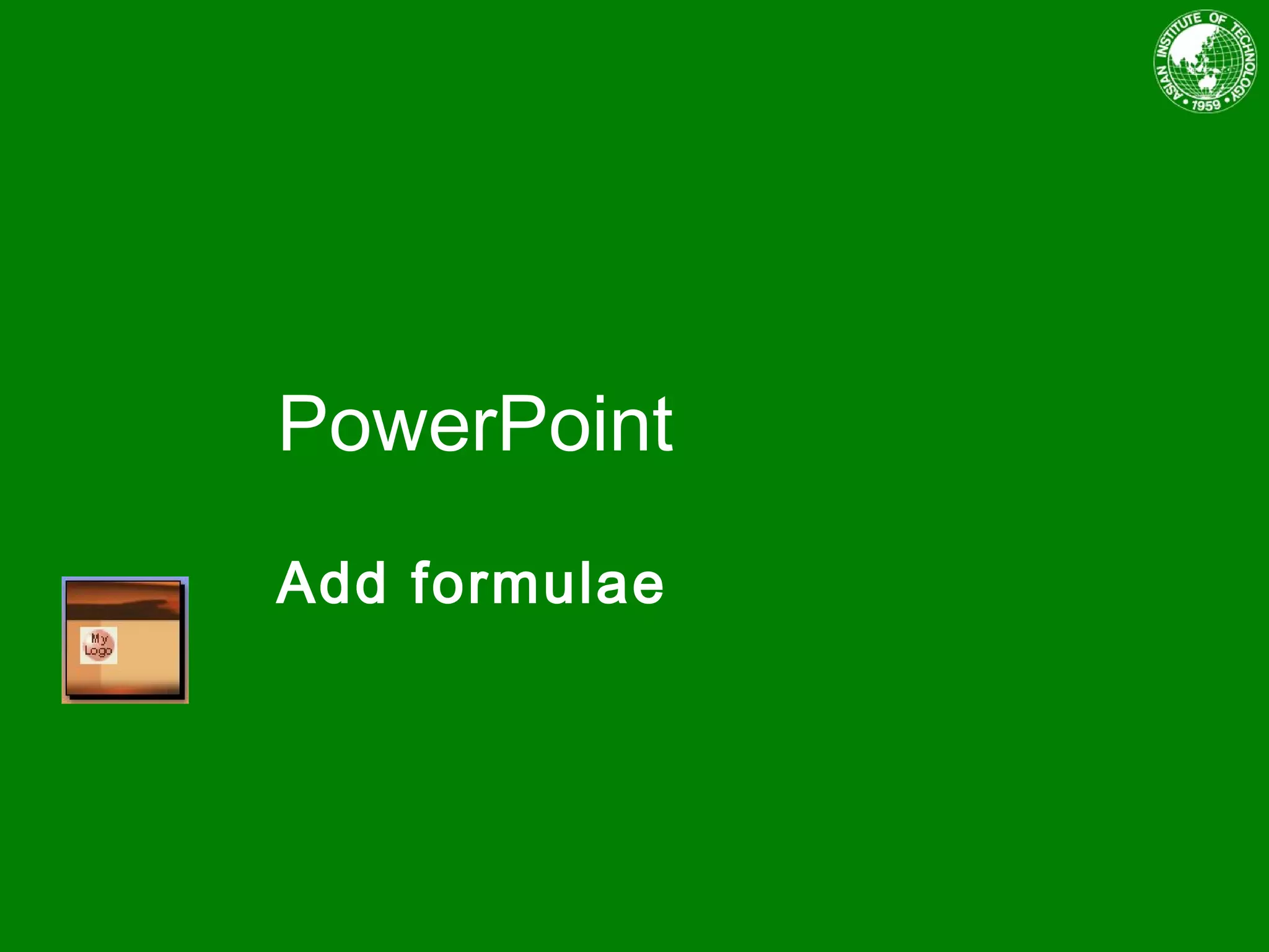 Formulae | PPT