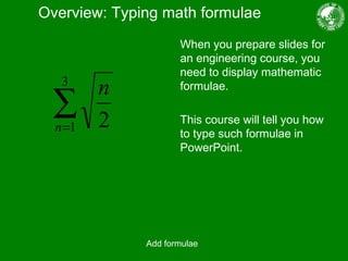 Formulae | PPT