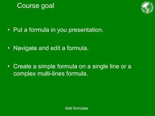 Formulae | PPT