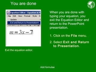 Formulae | PPT