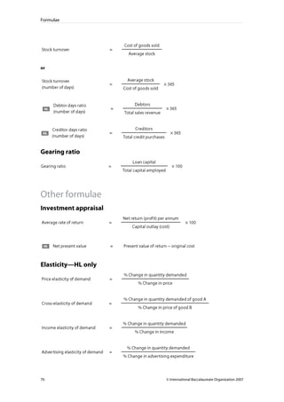 Formulae Booklet | PDF