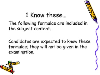 Formulae GCSE Mathematics | PPTX