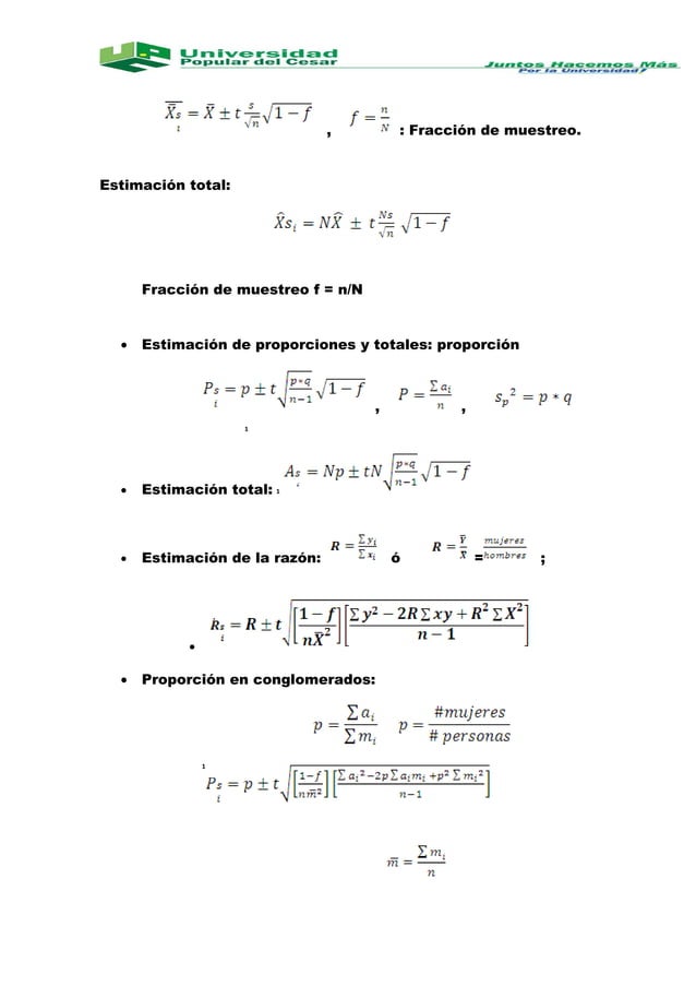 Formula estadistica | PDF
