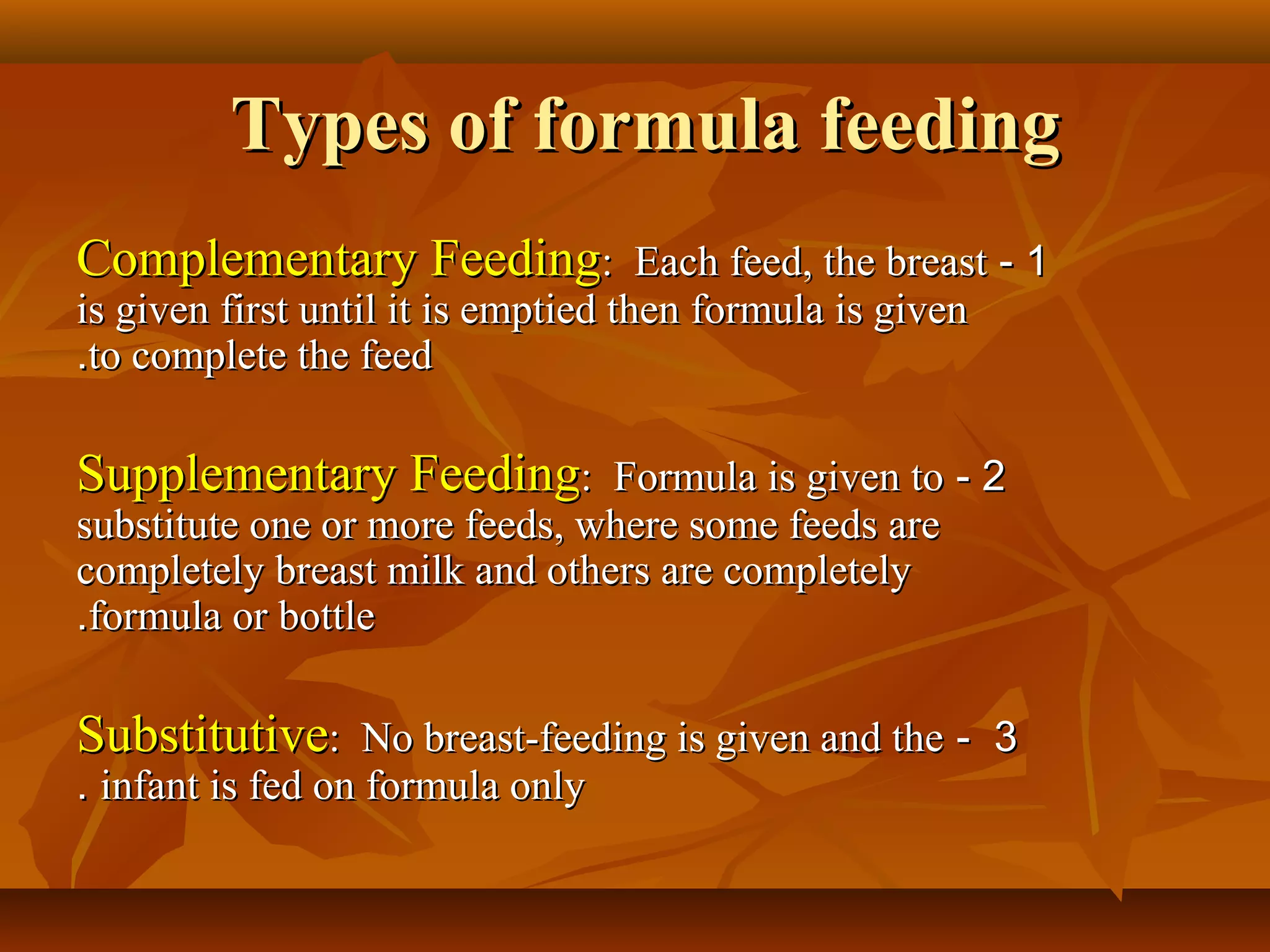 formula milk formula for clinical pharmacy students | PPT