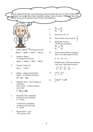 Formula fizik fantastik | DOCX