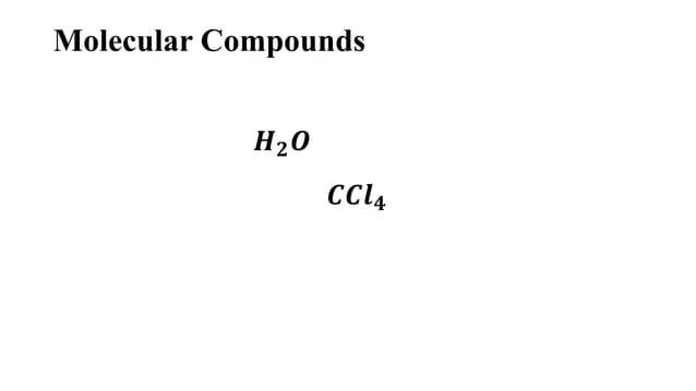 Formula for compounds | PPT