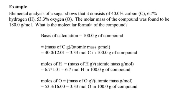 Formula for compounds | PPT
