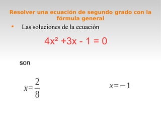 Formula general | PPT