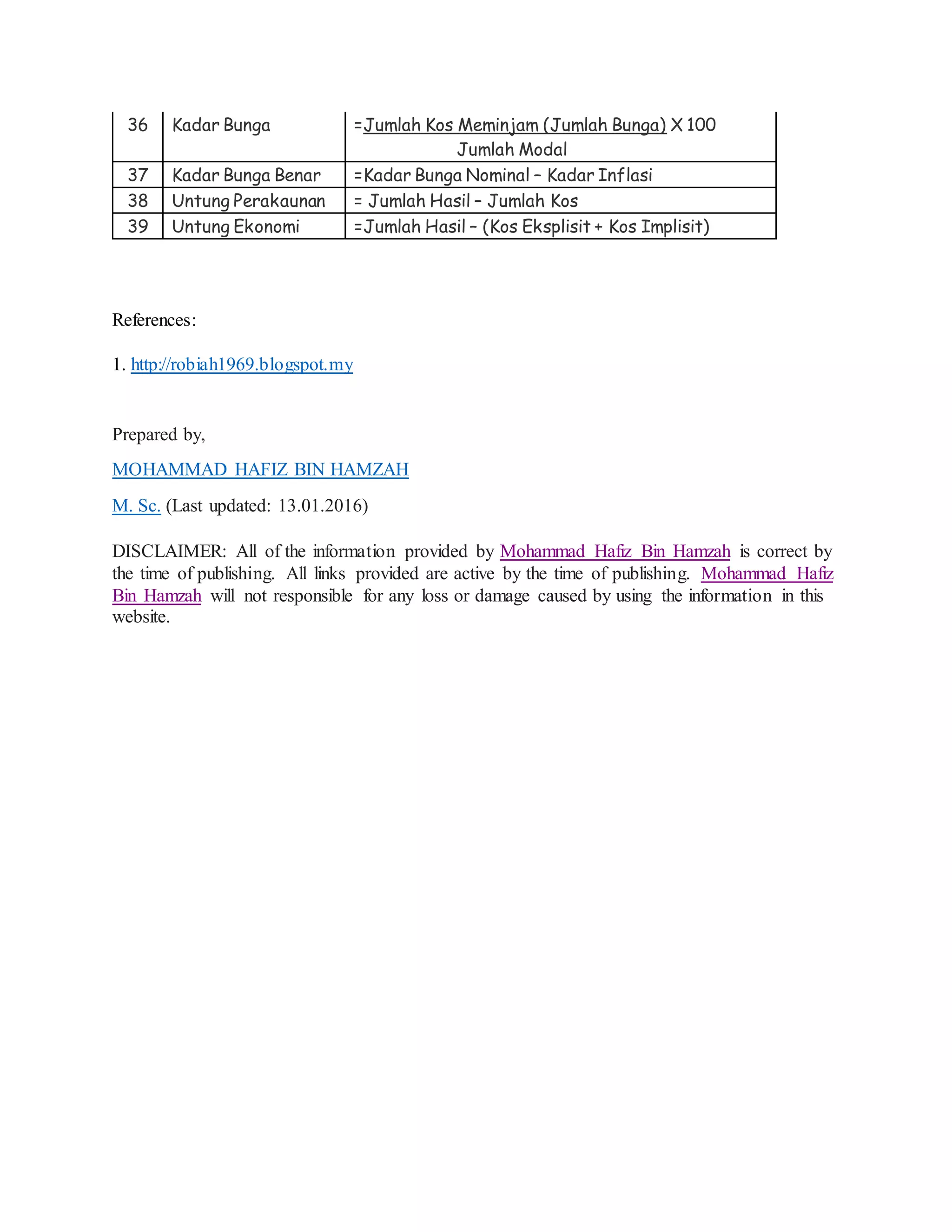 Formula imbangan akaun | DOCX