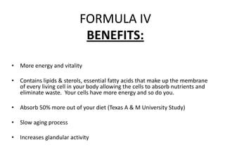 Formula iv and protein powerpoint health tip | PPTX