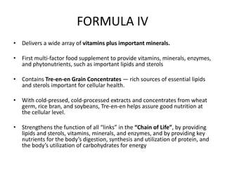 Formula iv and protein powerpoint health tip | PPTX