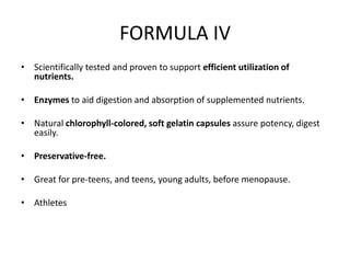 Formula iv and protein powerpoint health tip | PPTX