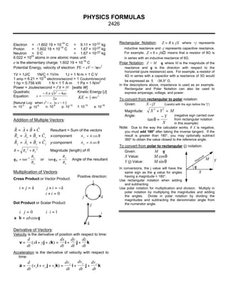 Hertz Physics Formula