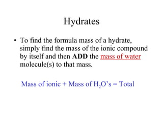 Formula mass powerpoint | PPT