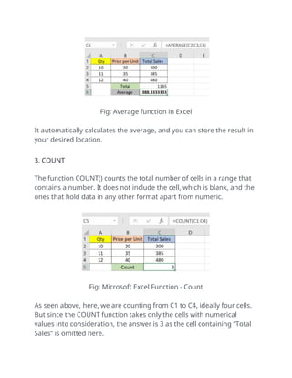 Formula of Excel for new user around the world.docx