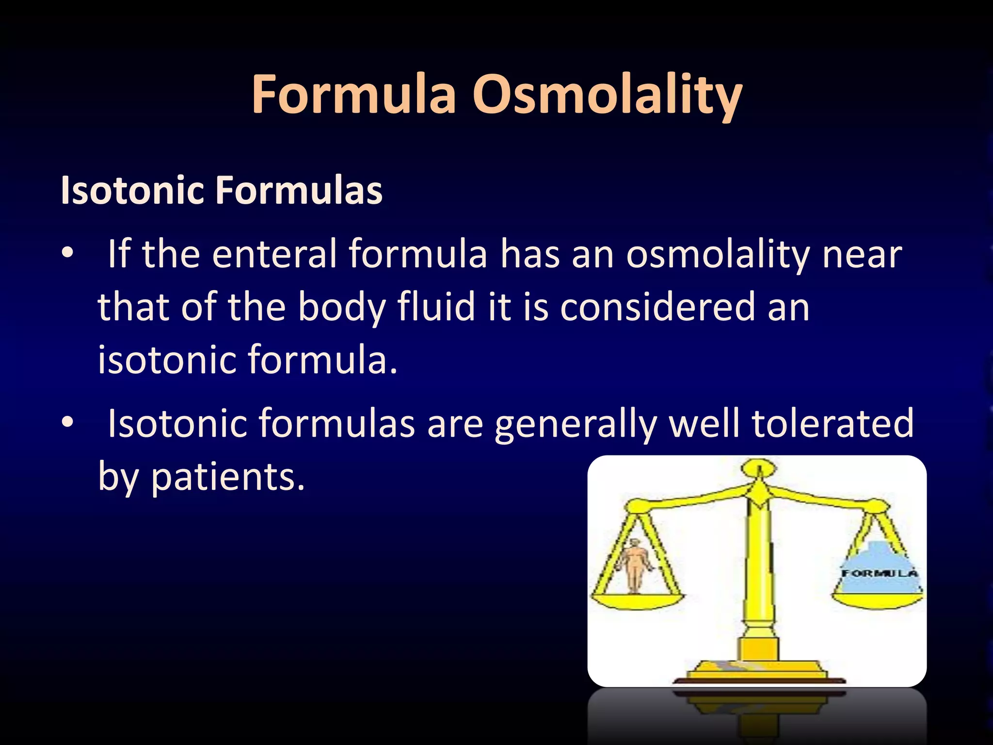 Formula osmolality and nutritional needs | PDF