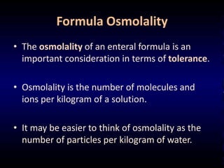Formula osmolality and nutritional needs | PDF