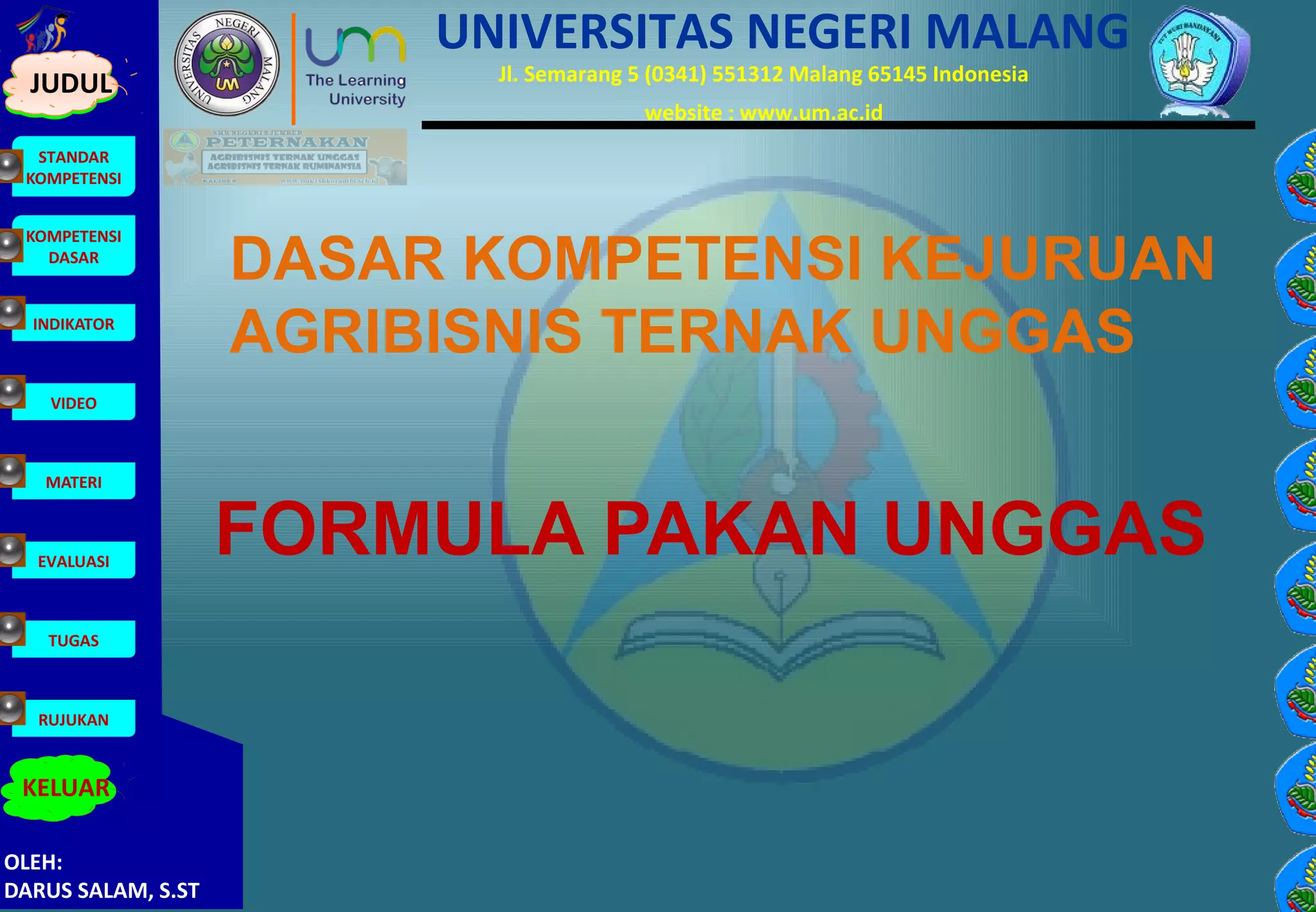 Formula Pakan Ternak Unggas | PPT