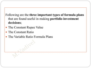 Formula Plans in portfolio management Selection | PPTX
