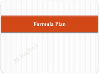 Formula Plans in portfolio management Selection | PPTX