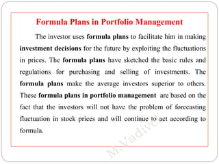 Formula Plans in portfolio management Selection | PPTX