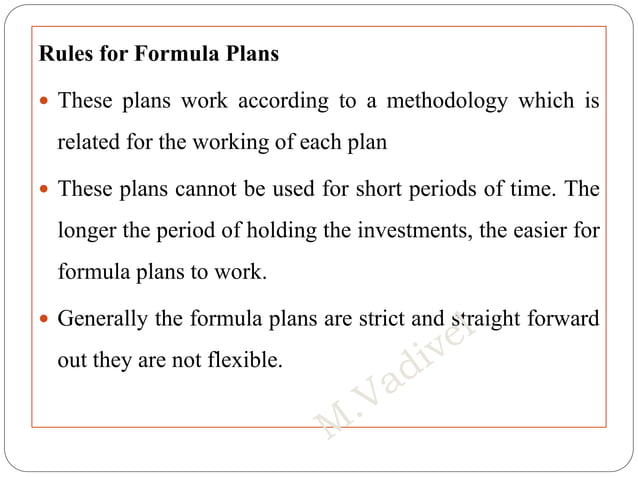 Formula Plans in portfolio management Selection | PPTX