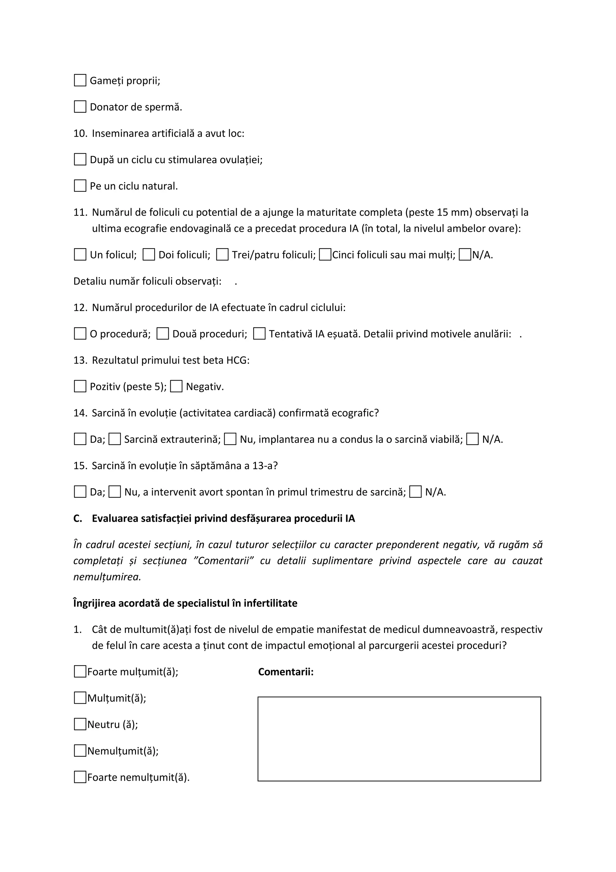 Formular chestionar feedback ia | PDF