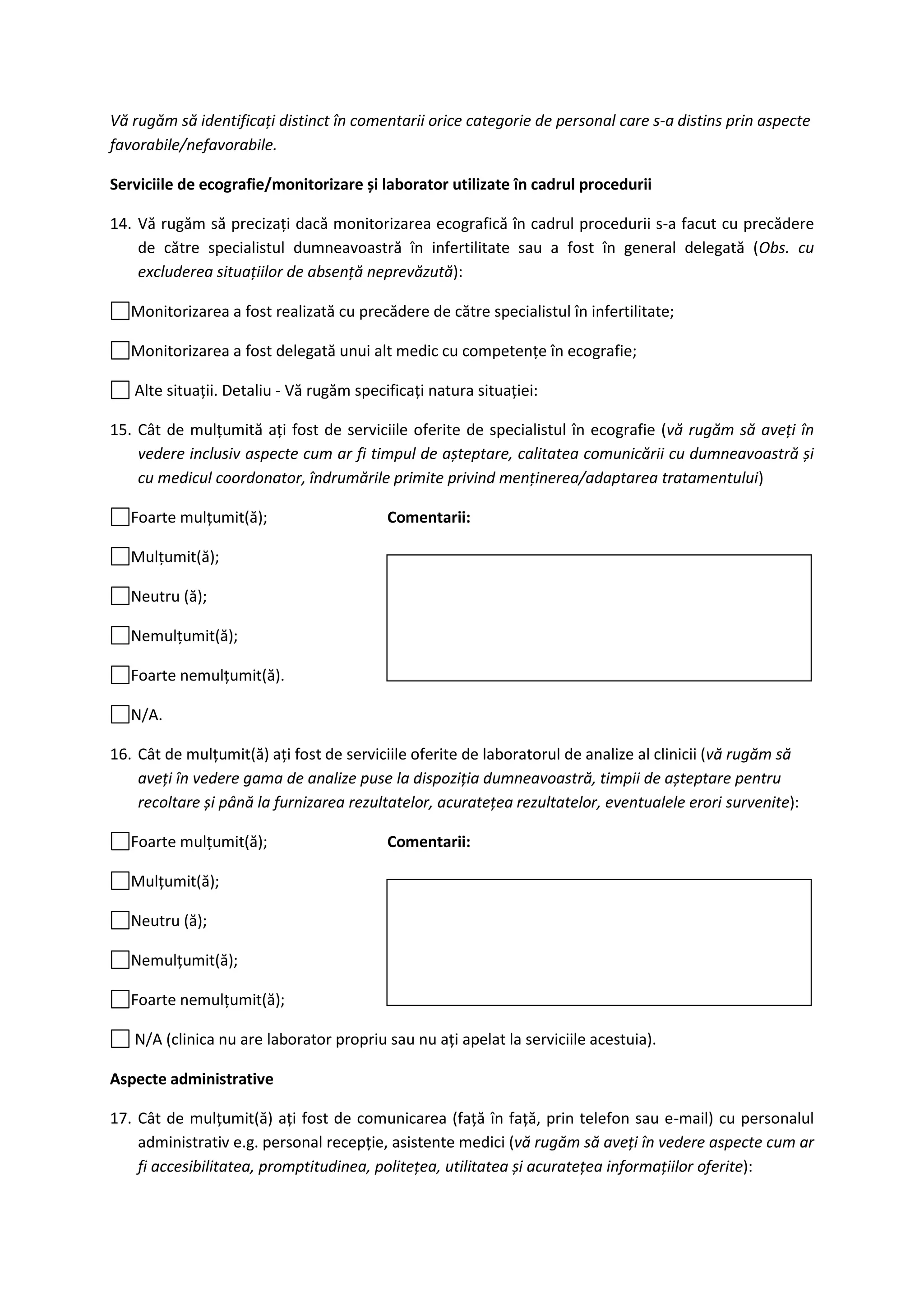 Formular chestionar feedback ia | PDF