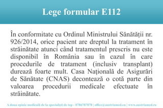 Formular E112 - Tratament în Viena | PPT