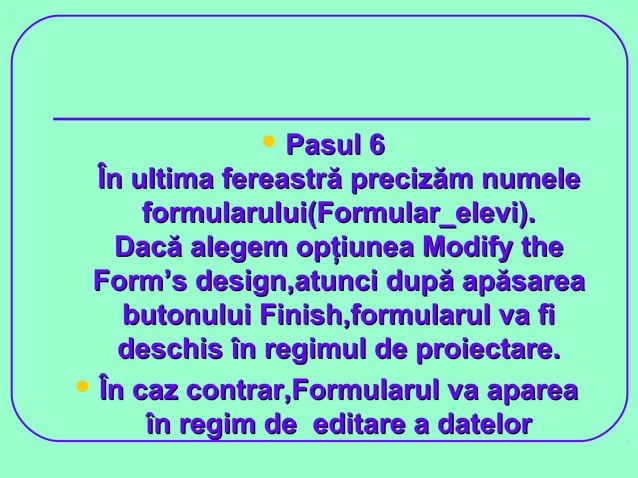 Formulare acces | PPT