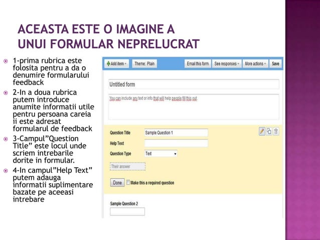 Formulare De Feedback In Gdocs | PPTX