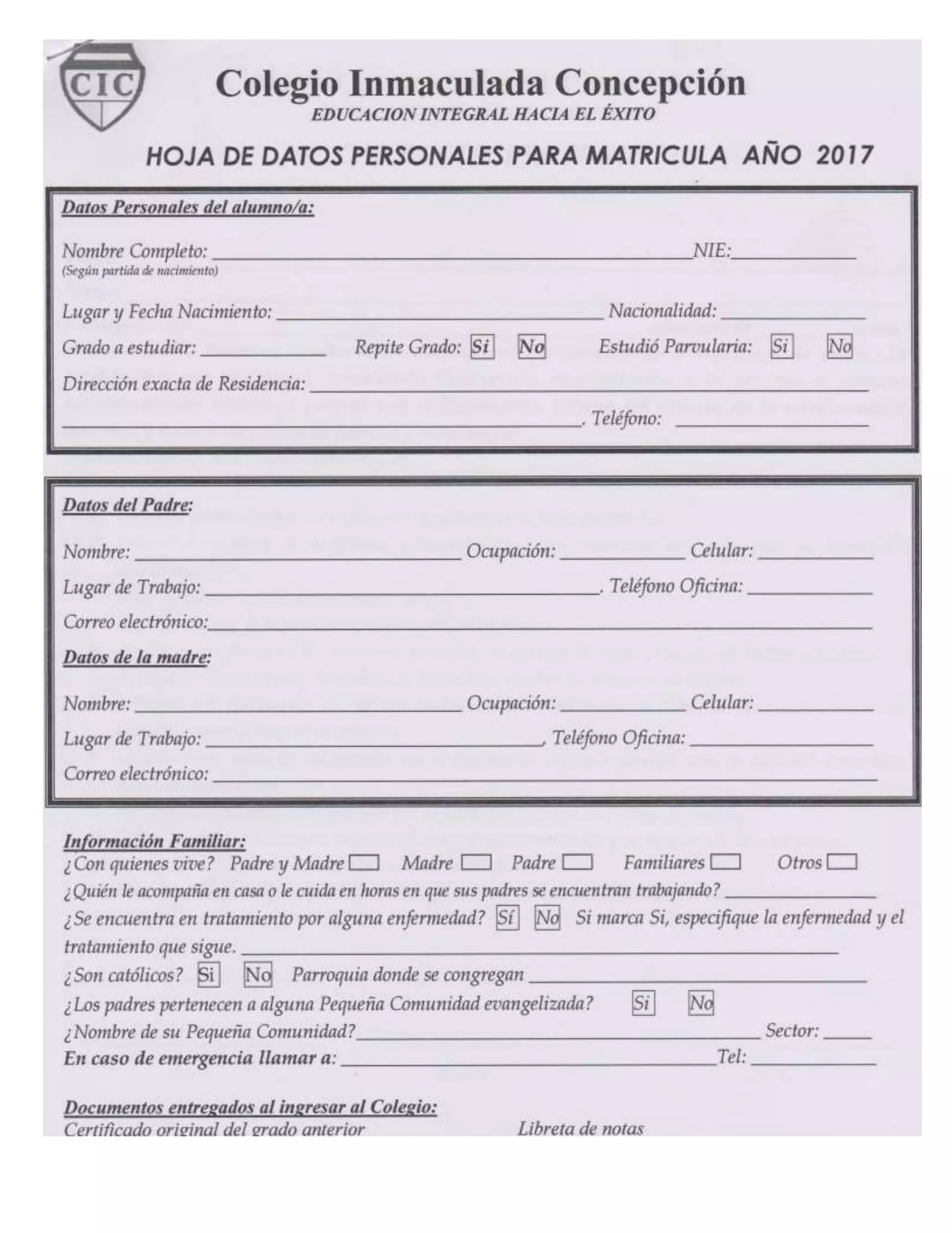 Formulario access 2017 | DOCX