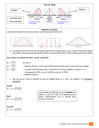 Formulario básico de estadística descriptiva | PDF