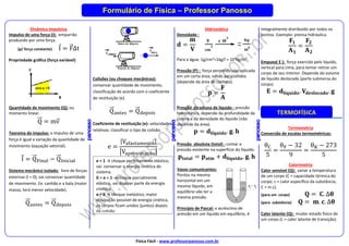 Fórmulas de cinemática profesor pannoso. | PDF